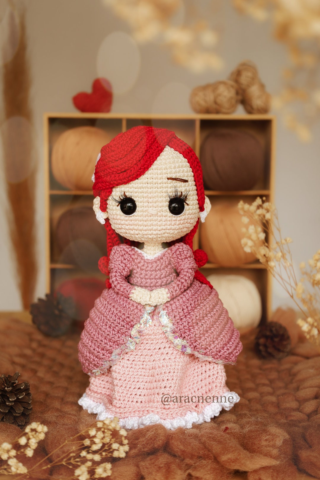 Mermaid Princess Crochet Pattern PDF Amigurumi (pink Dress) - Etsy