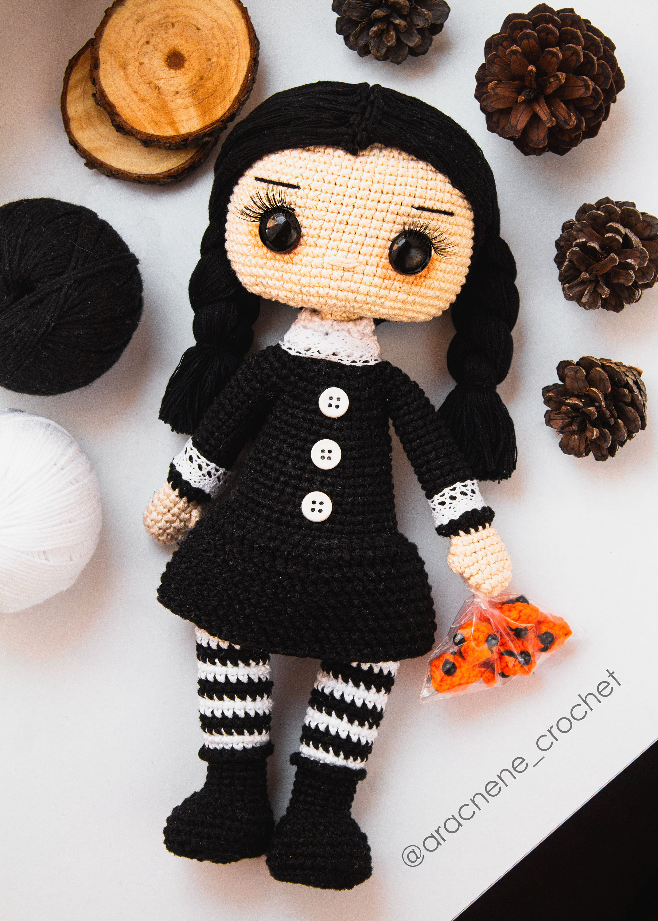 Wednesday Doll Crochet Pattern PDF Amigurumi - Etsy