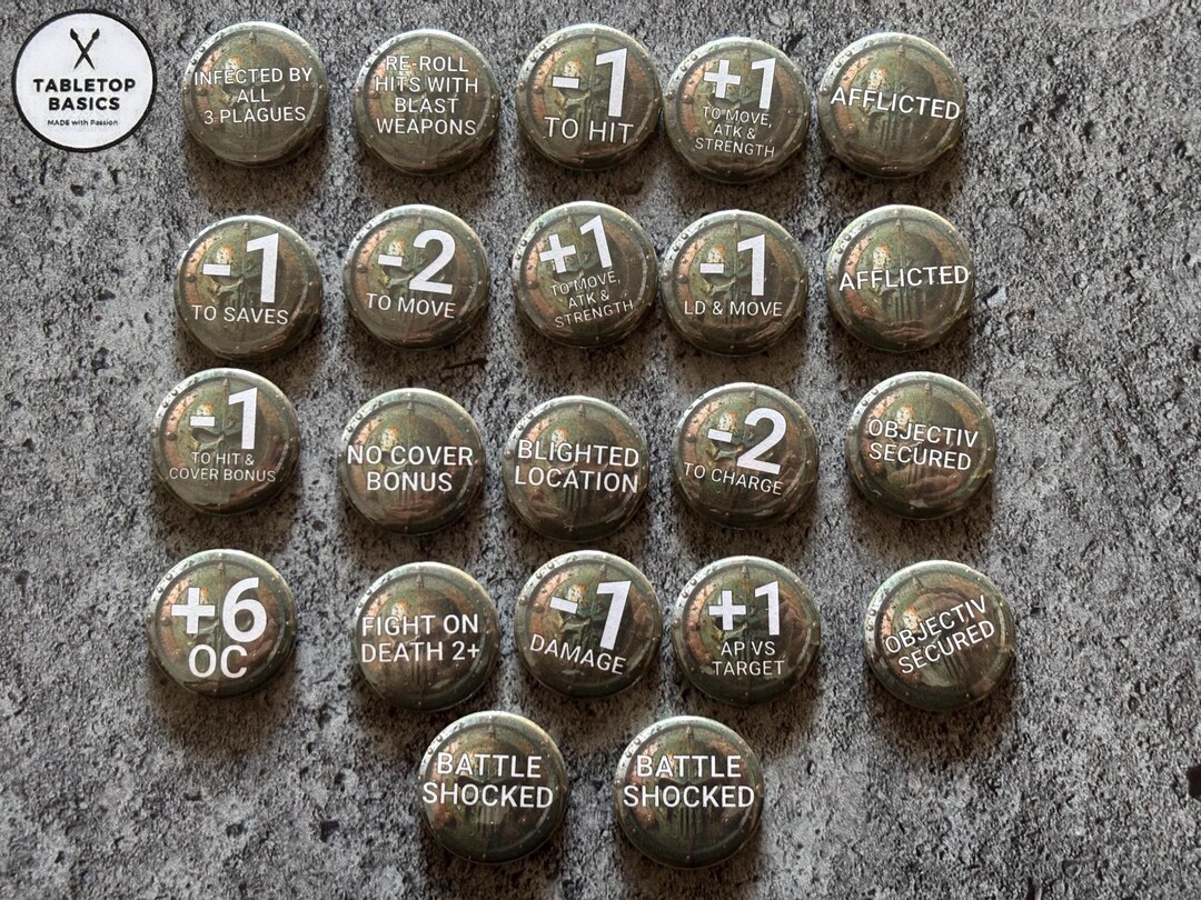 Death & Decay Token Set Codex 22 Pieces - Etsy