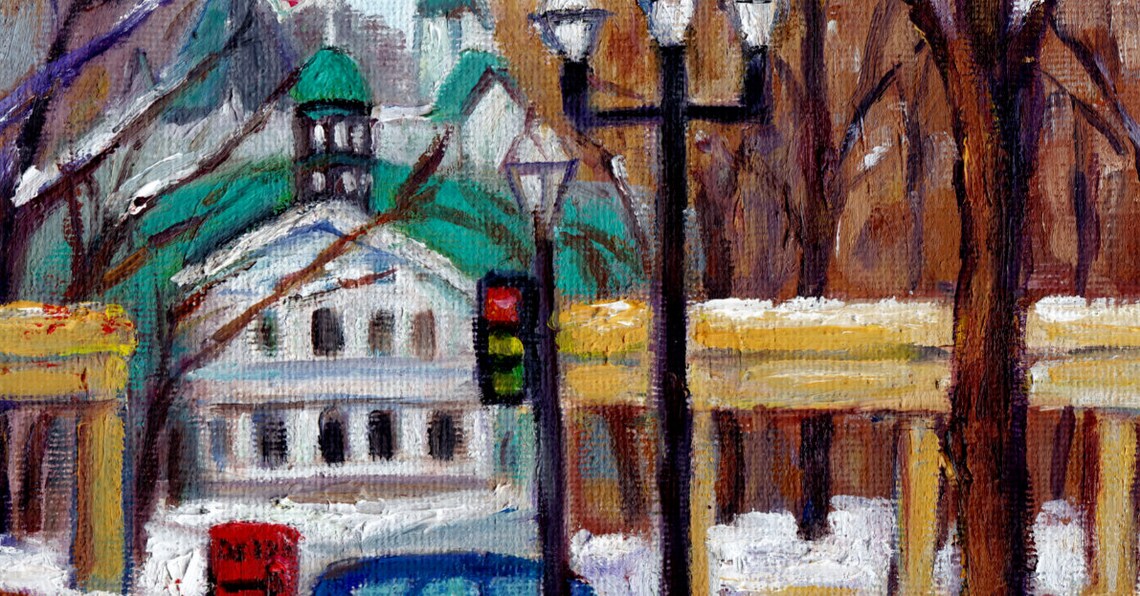 Original Painting of Mcgill University Entrance Roddick Gates and ...