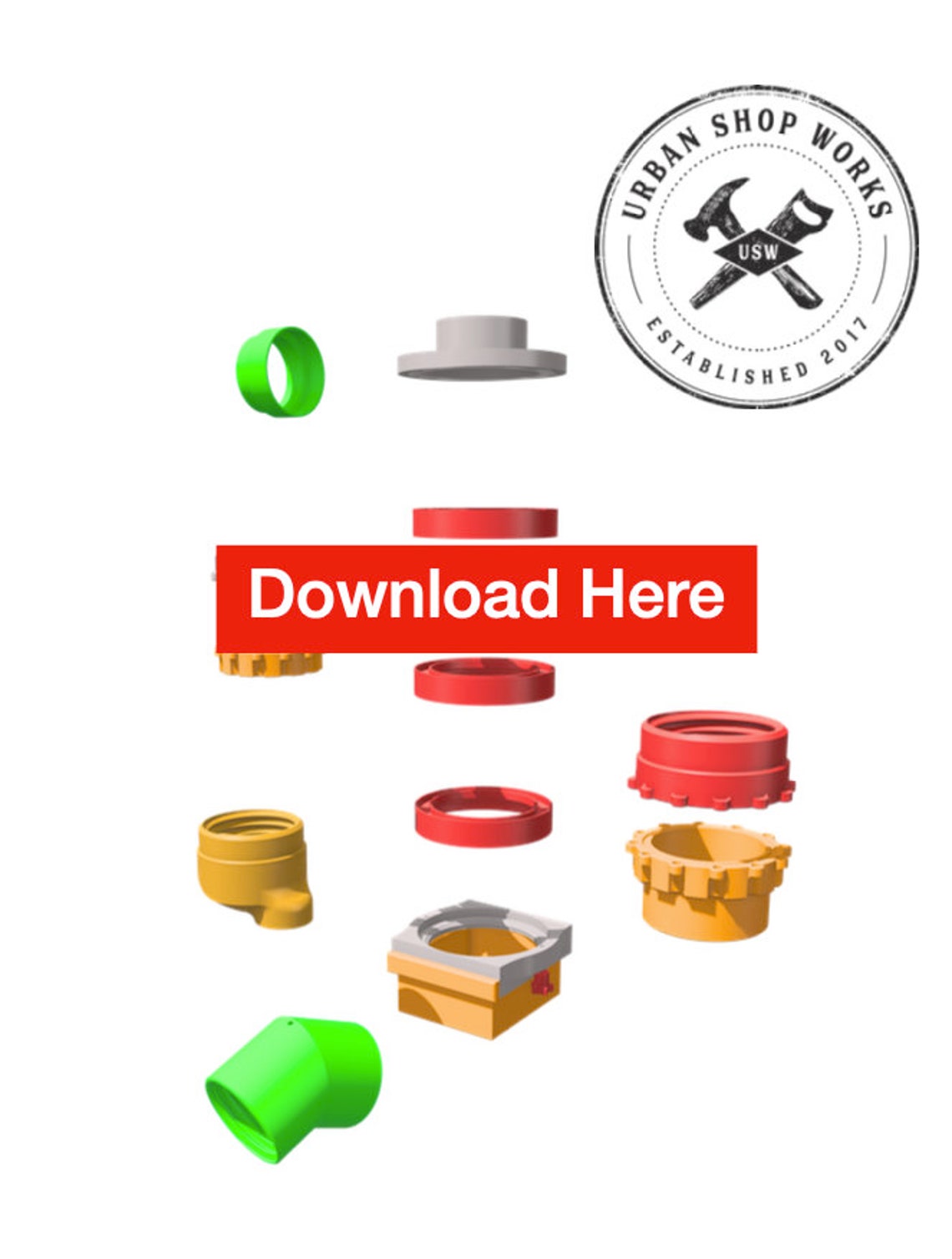 Wall Mount Dust Collector 3D Printed Hepa Filter Kit 3D Print STL Files ...