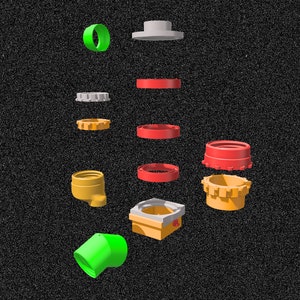 Wall Mount Dust Collector 3D Printed Hepa Filter Kit 3D Print STL Files ...