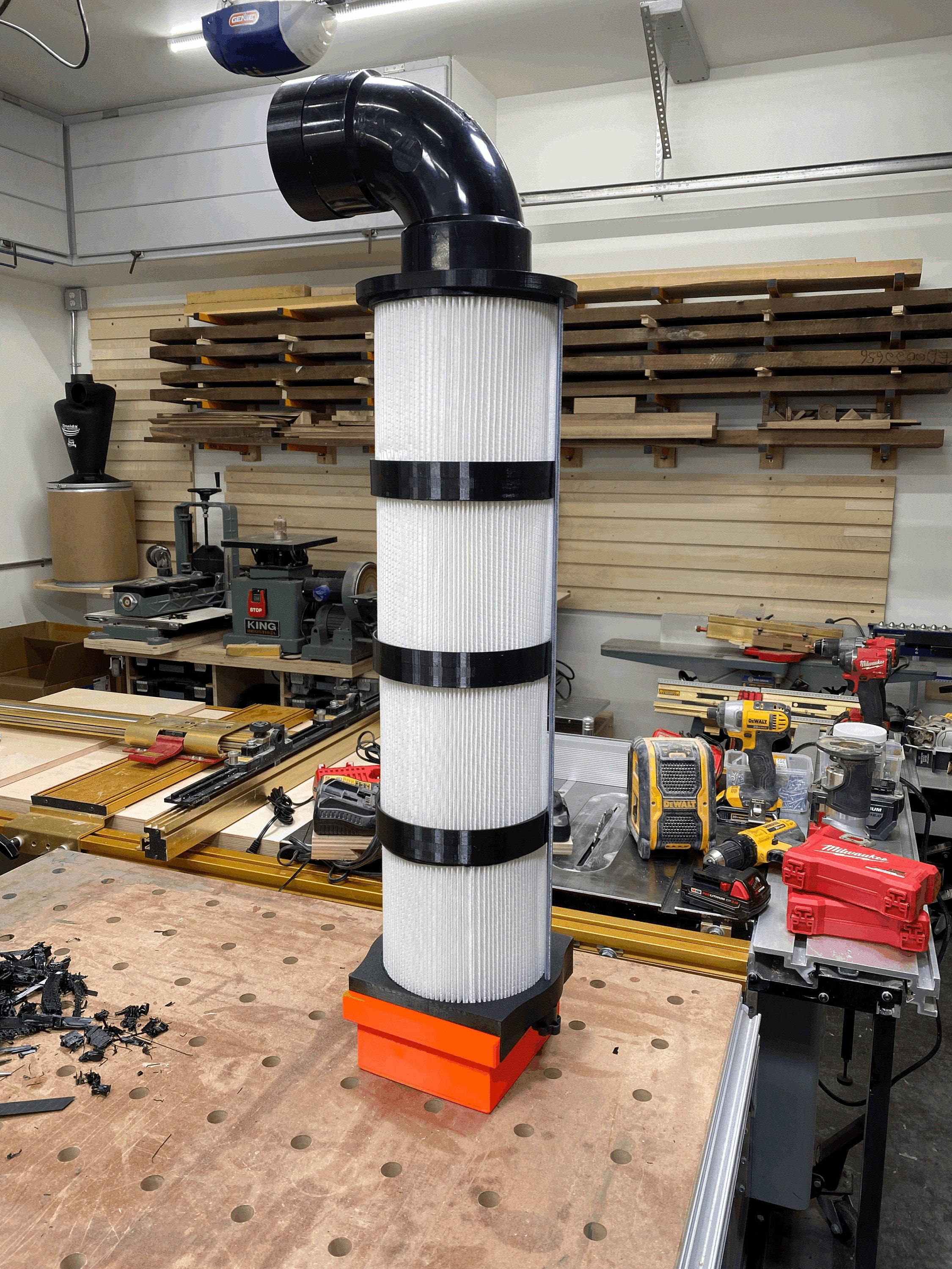 Wall Mount Dust Collector 3D Printed Hepa Filter Kit 3D Print STL Files ...