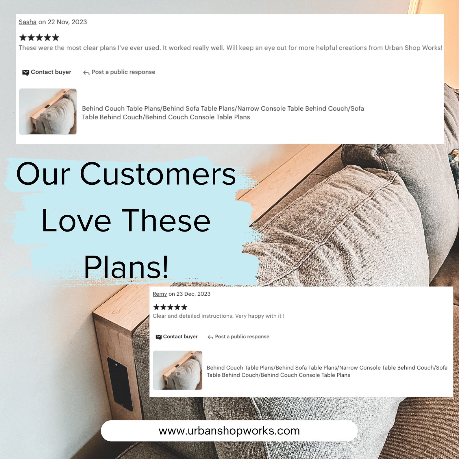 Behind Couch Table Woodworking Build Plans/beginner Friendly Narrow ...