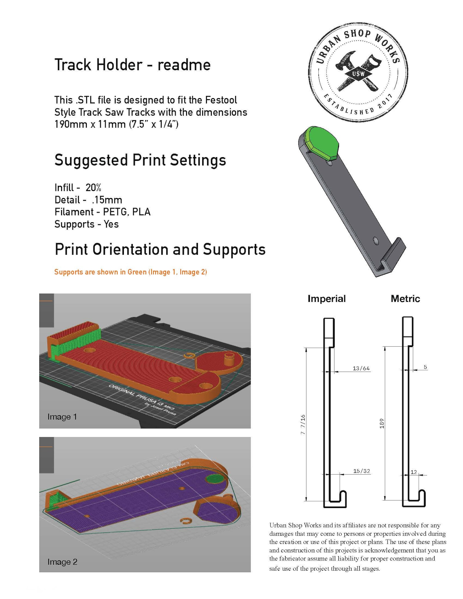 Festool Guide Rail Wall Mount: STL File for 3D Printing/diy Track Saw ...