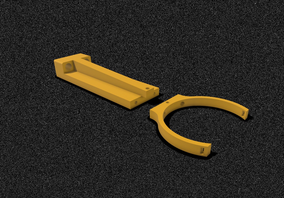 Z Axis 4 Inch Flex Hose Mount Bracket Fits Onefinity CNC, STL File for ...