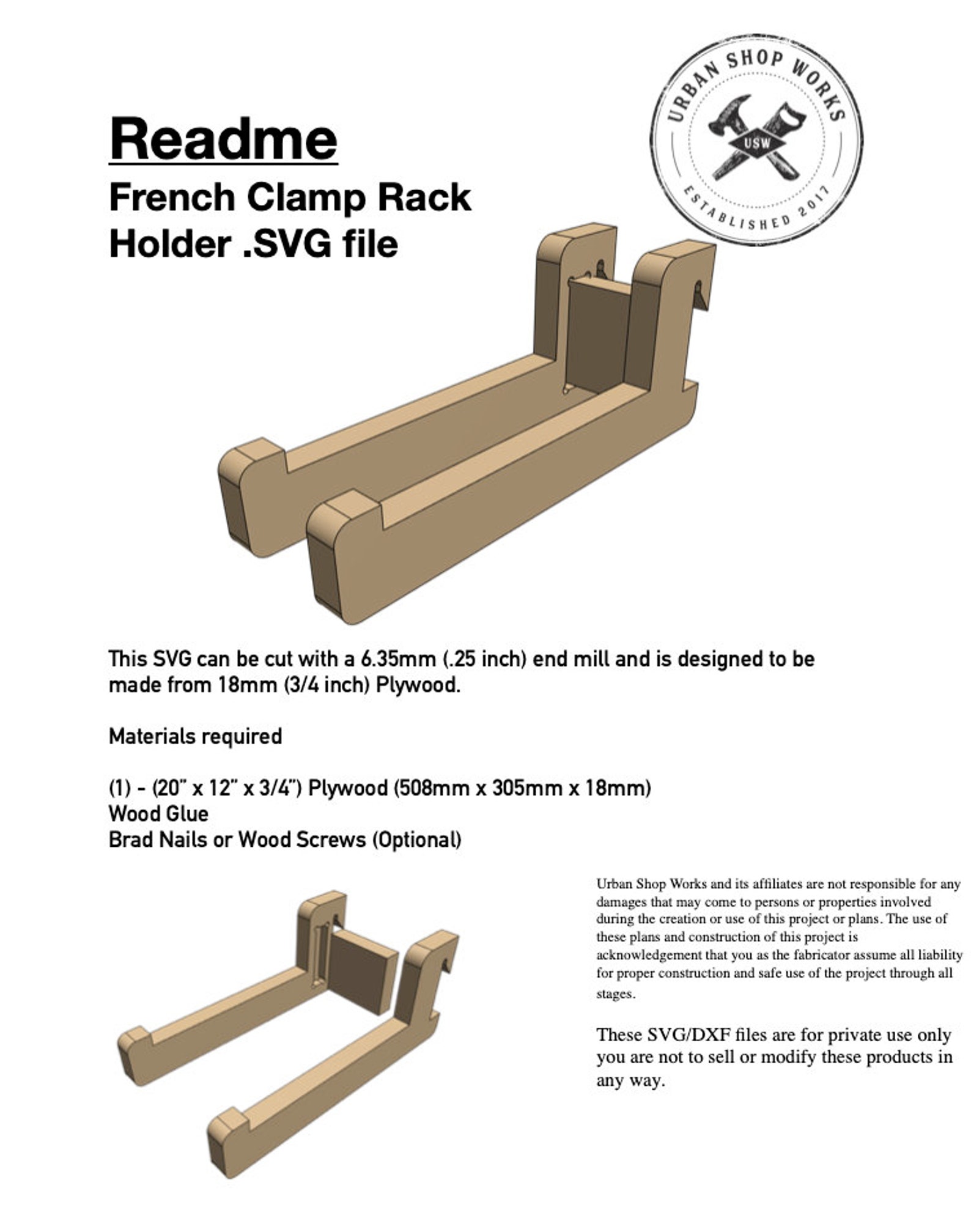 French Cleat Clamp Rack CNC Files: SVG/DXF for Woodworking and - Etsy ...