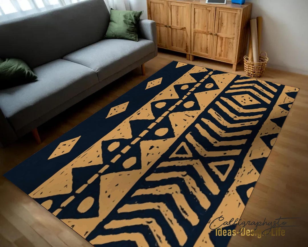 Savannah Area Rug|african Runner|afrocentric Non Slip Carpet|safari ...