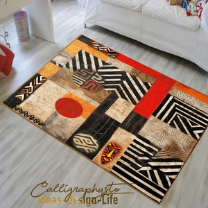 Savannah Area Rug|african Runner|afrocentric Non Slip Carpet|safari ...
