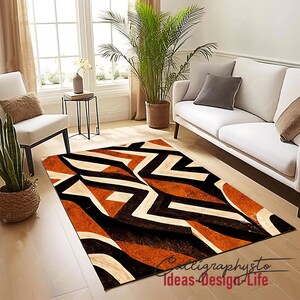 Savannah Area Rug|african Runner|afrocentric Non Slip Carpet|safari ...