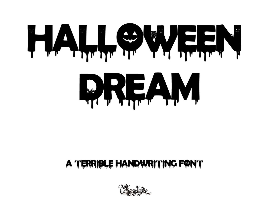 Halloween Dream Font: Spooky Dripping Font (TTF & OTF) - Etsy