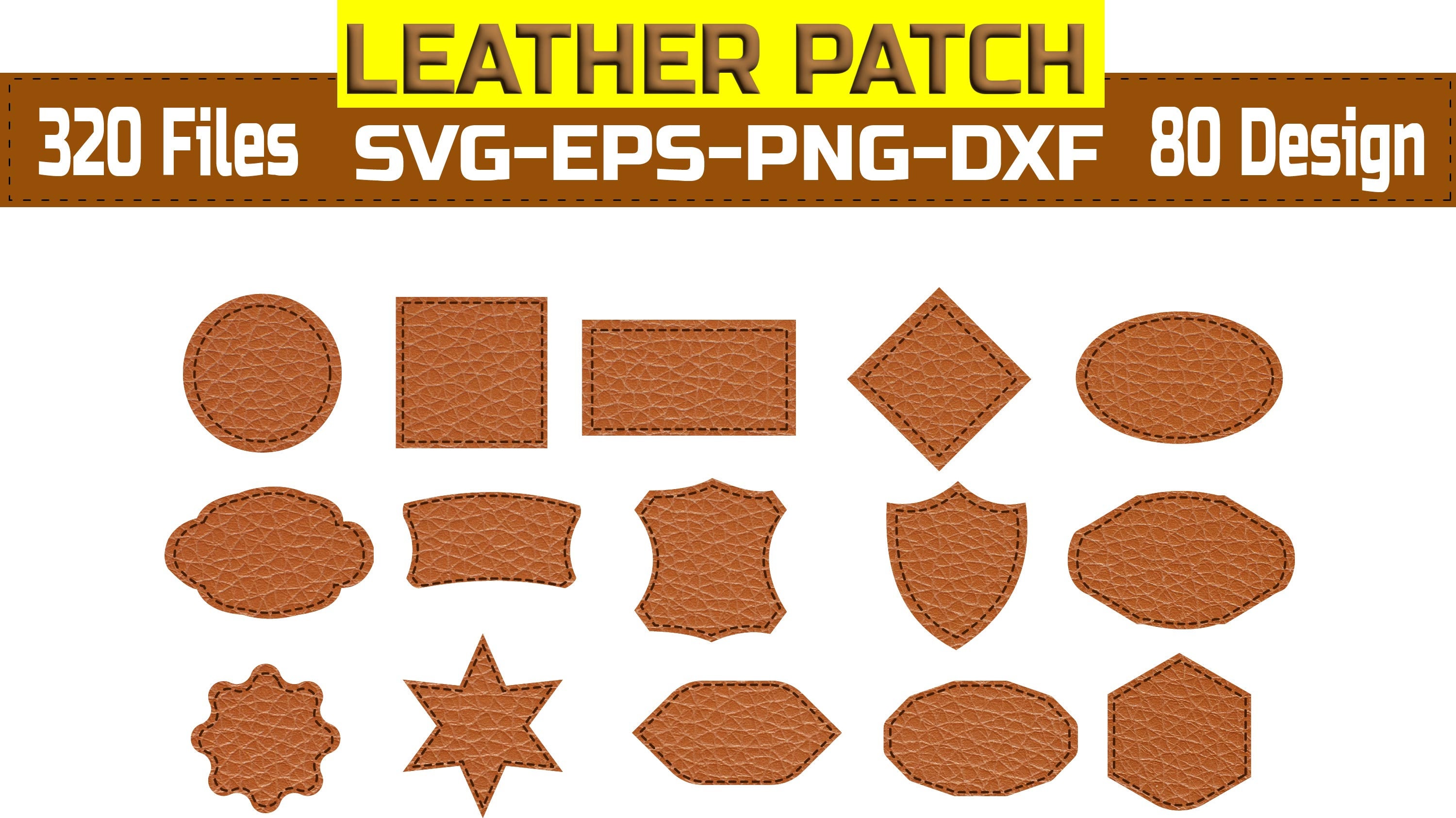 Leather Patch Bundle Svg Leather Patch Template Hat Patches - Etsy