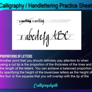 Elegant Calligraphy Alphabet Practice Sheets - Upper Case Letters ...