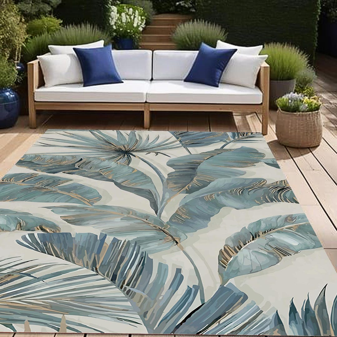 Fun Colorful Outdoor Rugs Large Weatherproof Easy Clean Washable Garden ...