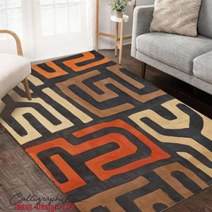 Savannah Area Rug|african Runner|afrocentric Non Slip Carpet|safari ...