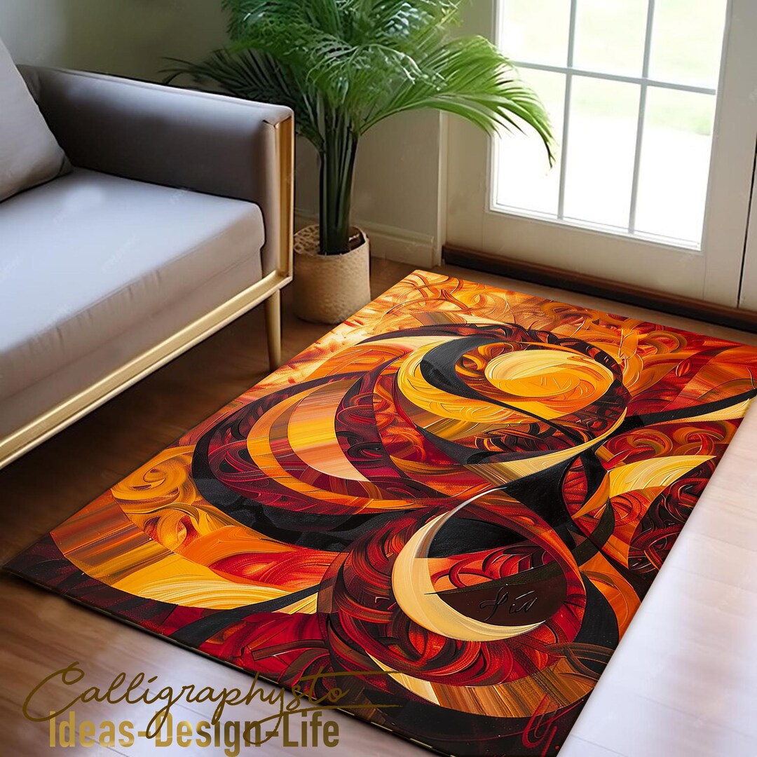 Arabic Calligraphy Colorful, Cheerful Colors Mid-century Modern Indoor ...