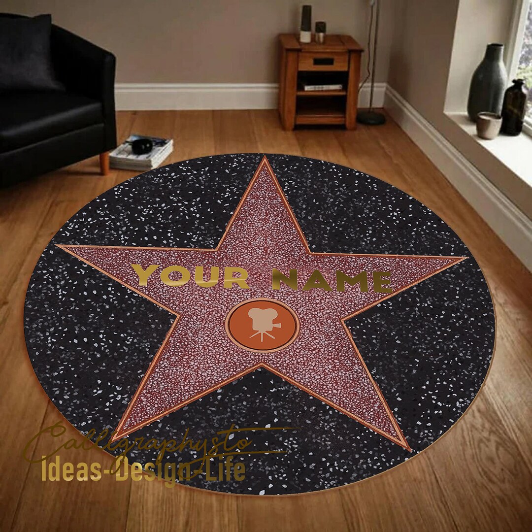 Personalized Hollywood Star Rug: Custom Name Celebrity Gift - Etsy