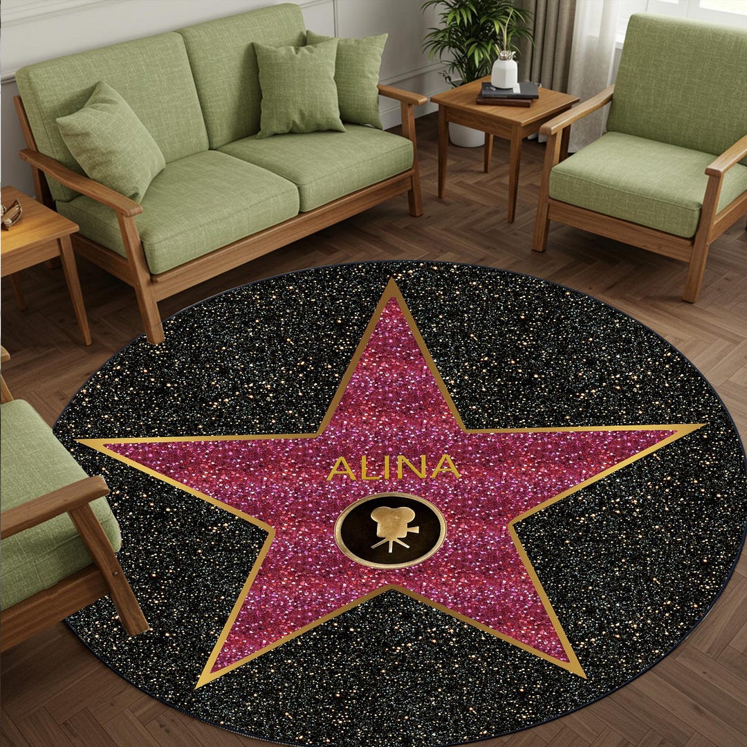 Personalized Hollywood Star Rug: Custom Name Celebrity Gift - Etsy