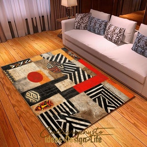 Savannah Area Rug|african Runner|afrocentric Non Slip Carpet|safari ...