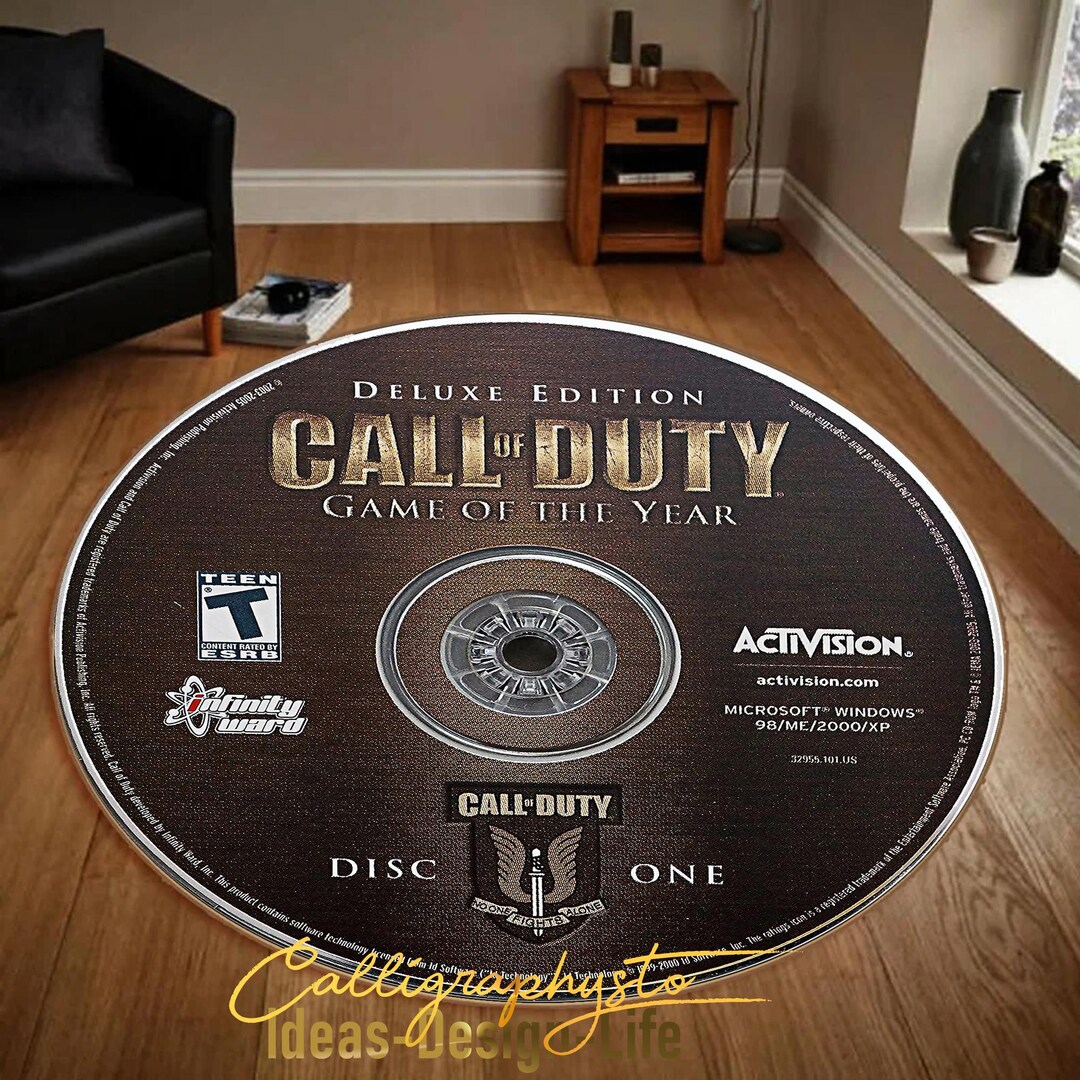 Call of Duty Rug, Black Ops 2 Rug, Cd Rug, Retro Cd Rug, Game Decor ...