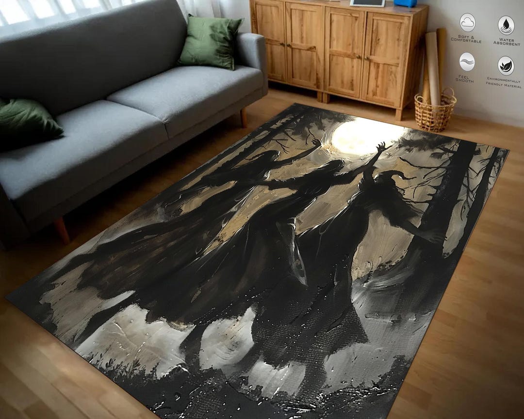 Fairies Dancing in the Forest Gothic Area Rug|medieval Non-slip Rug ...