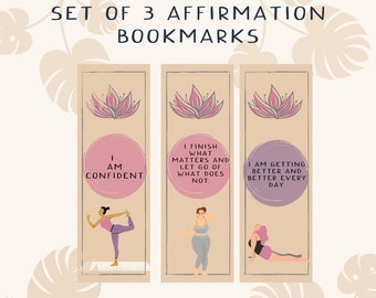 Positive Affirmations Bookmarks Printable Inspiring - Etsy