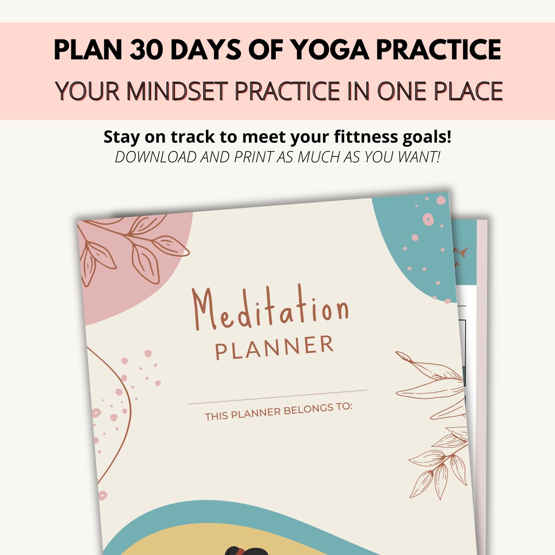 Meditation Tracker INSTANT DOWNLOAD Daily Meditation Journal Routine ...