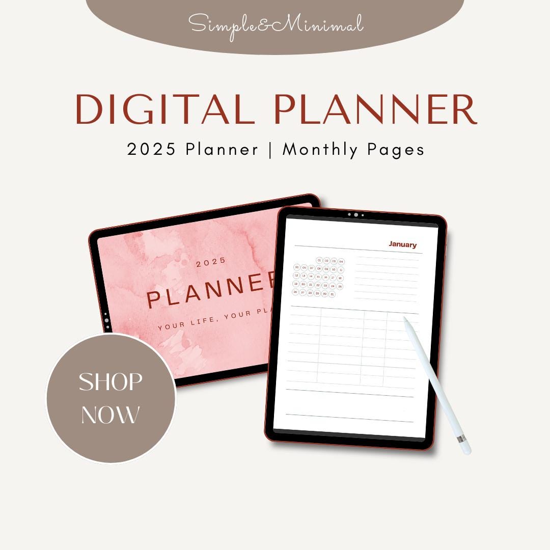 2025 Digital Planner Simple and Budget Friendly - Etsy