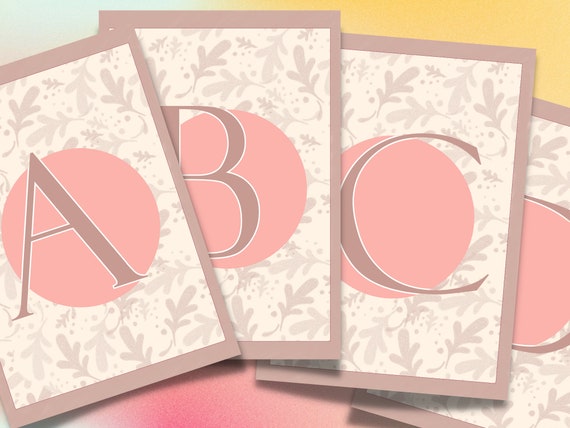 Printables for Kids Alphabet Wall Art: PINK Bundle | Etsy