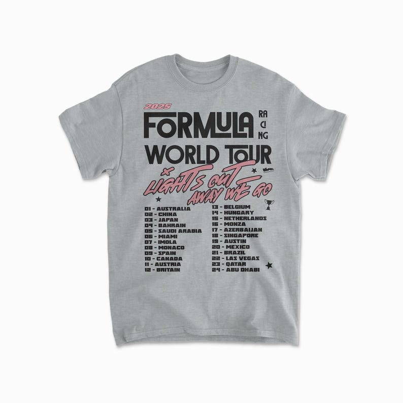 Formula Racing World Tour T-shirt, Vintage Motorsport Apparel, Race Fan ...