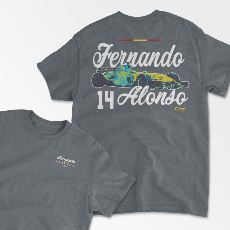 Alonso T-shirt Inspired Spanish Racing Driver Tee, Grand Prix ...
