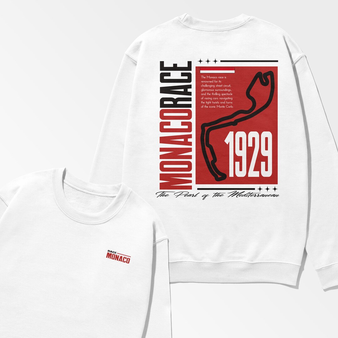 Monaco Racing Track Inspired Sweatshirt, Monte Carlo Shirt, Grand Prix ...