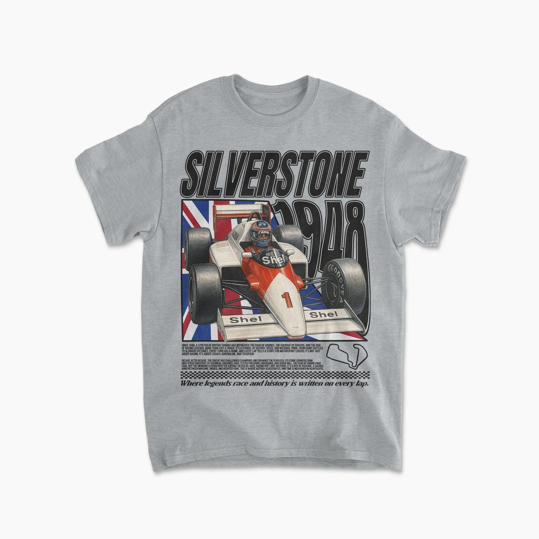 Silverstone T-shirt | Inspired Racing Circuit Shirt, Race Day Tshirt ...