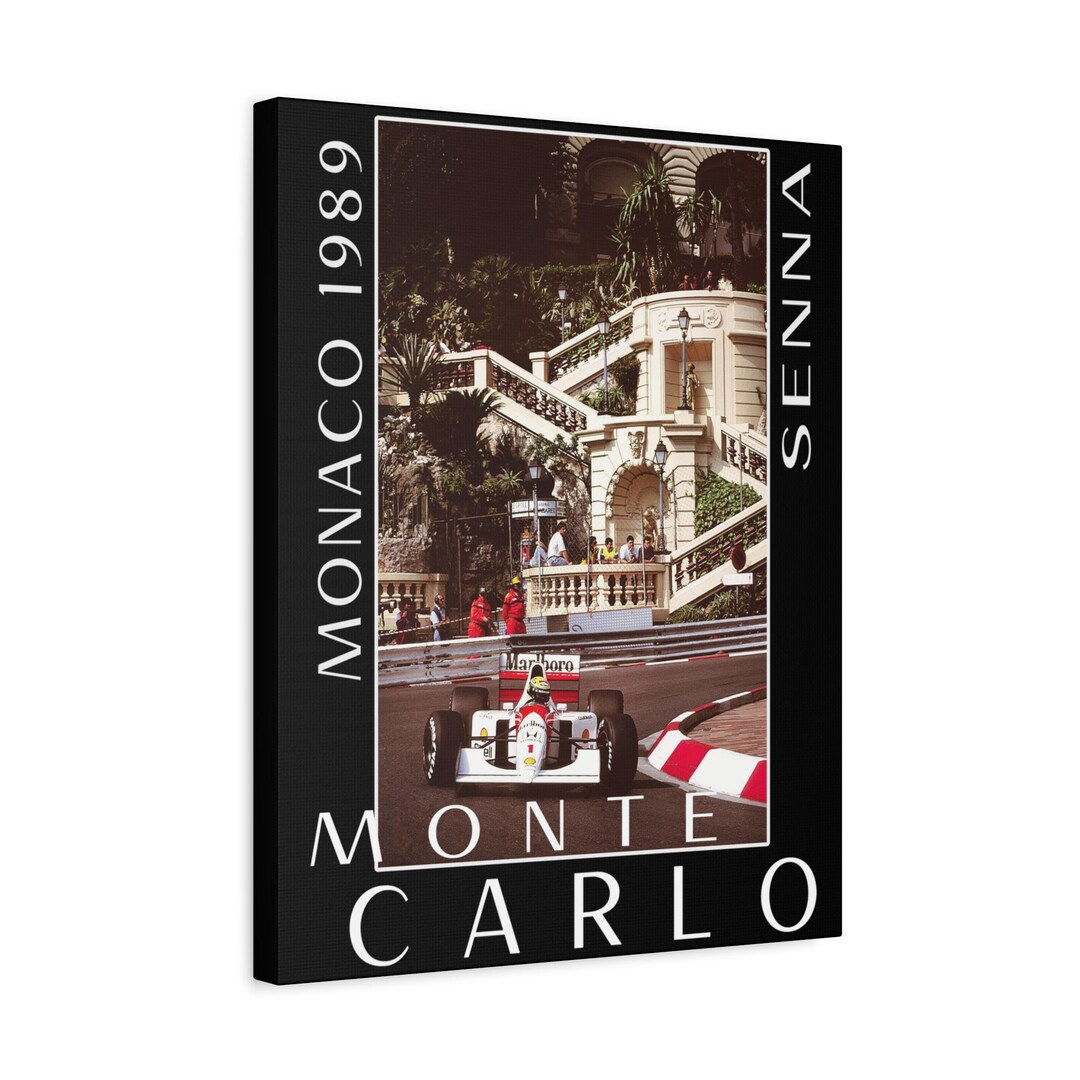 Monaco Circuit Inspired Grand Prix Poster, Matte Canvas Wall Art ...