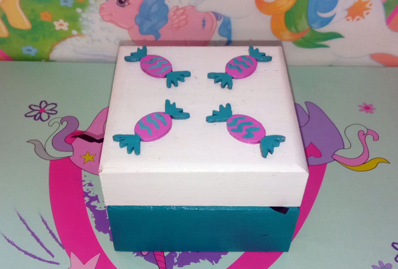 My Little Pony Trinket Box: Handmade Painted Wooden Keepsake With Pony ...
