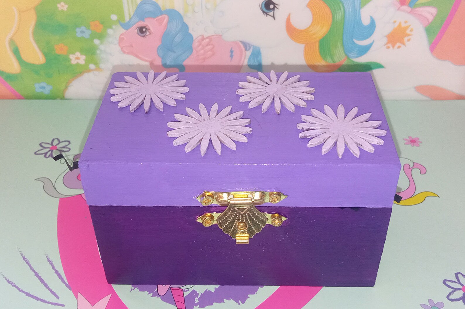My Little Pony Trinket Box: Handmade Painted Wooden Keepsake With Pony ...