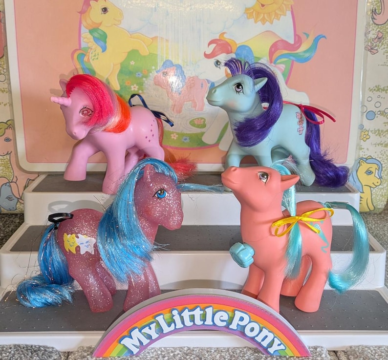 Vintage My Little Pony G1 Set: Galaxy, Songster, Hopscotch, Stardancer ...
