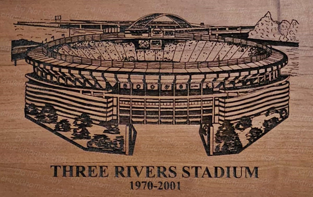 Pittsburgh Three Rivers Stadium RARE Heavy Wooden Jewelry Box 1970-2001 ...