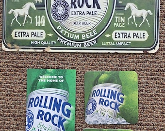 Rolling Rock Beer Bottle Cap Shape Metal Sign - Etsy