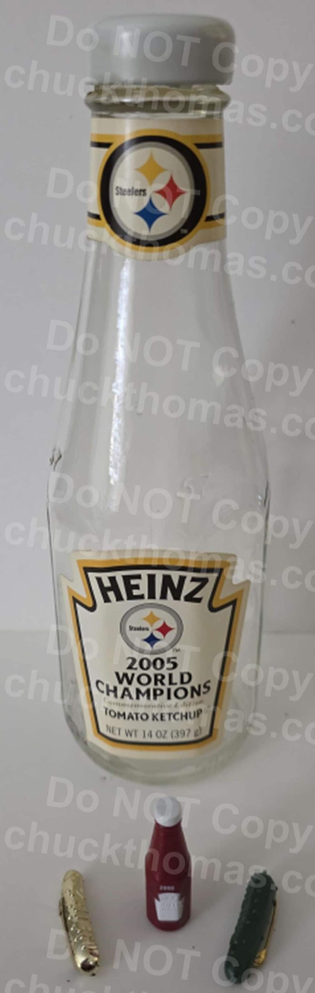 Pittsburgh Steelers 2005 World Champions Heinz Ketchup Bottle White ...