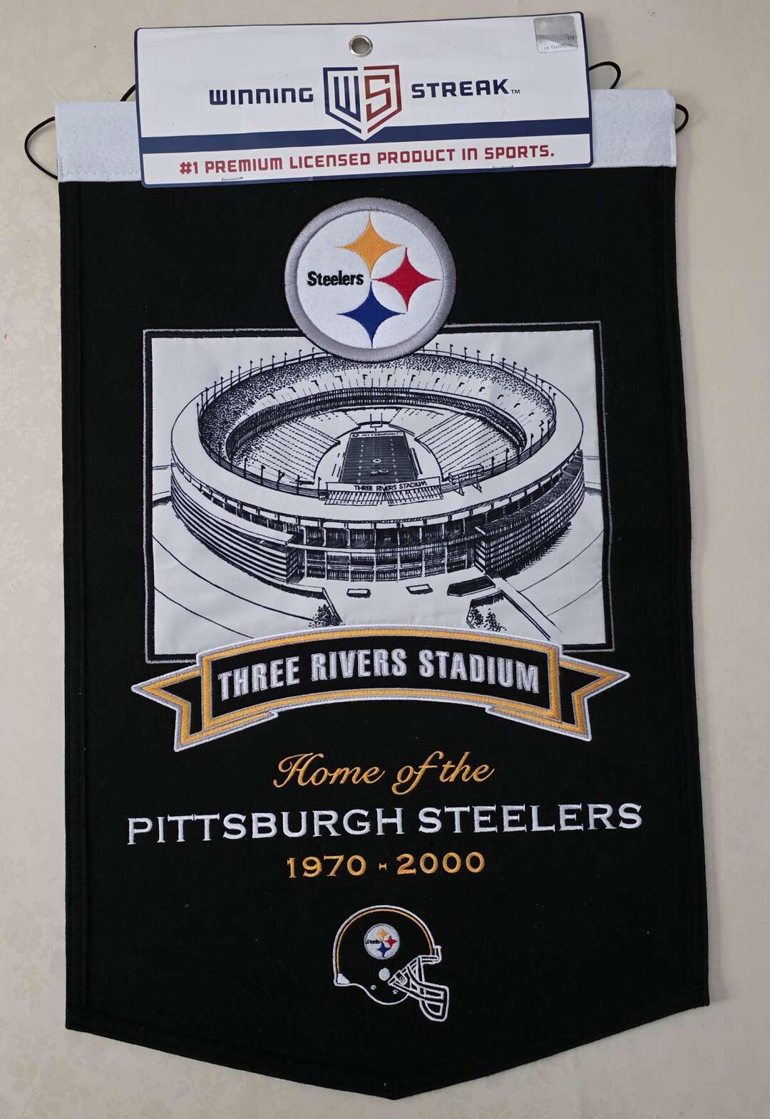 Three Rivers Stadium 15 X 24 Inches Embroidered Cloth 1970-2000 Hanging ...