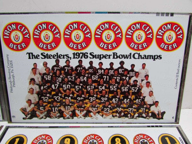 Pittsburgh Steelers Set of FOUR 12 Oz Iron City Beer Can World ...