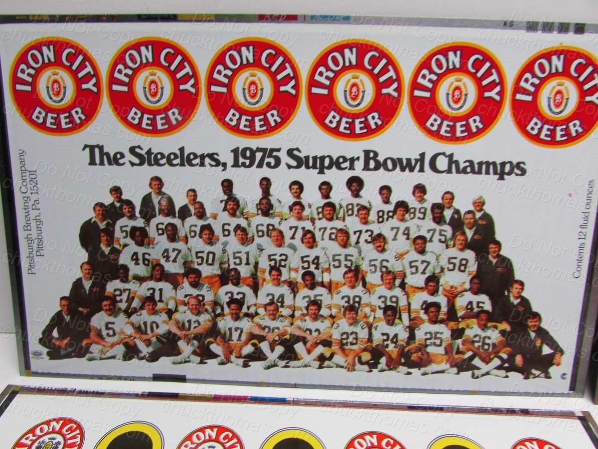 Pittsburgh Steelers Set of FOUR 12 Oz Iron City Beer Can World ...