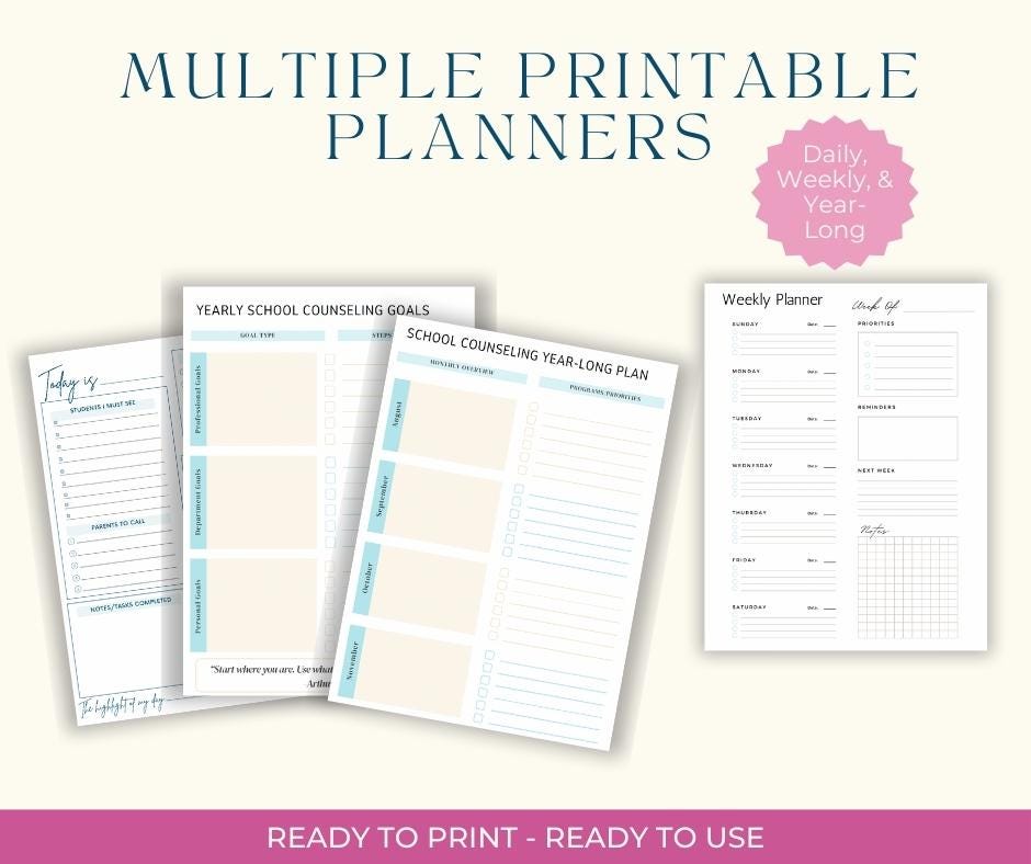 School Counselor Forms & Documents Bundle - Etsy