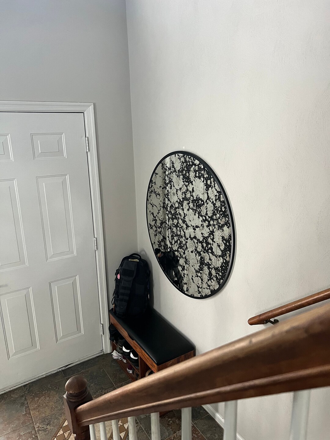 Entrway Wall Art Mirror Decor, Acid Wash Mirror Unique Home Decor ...