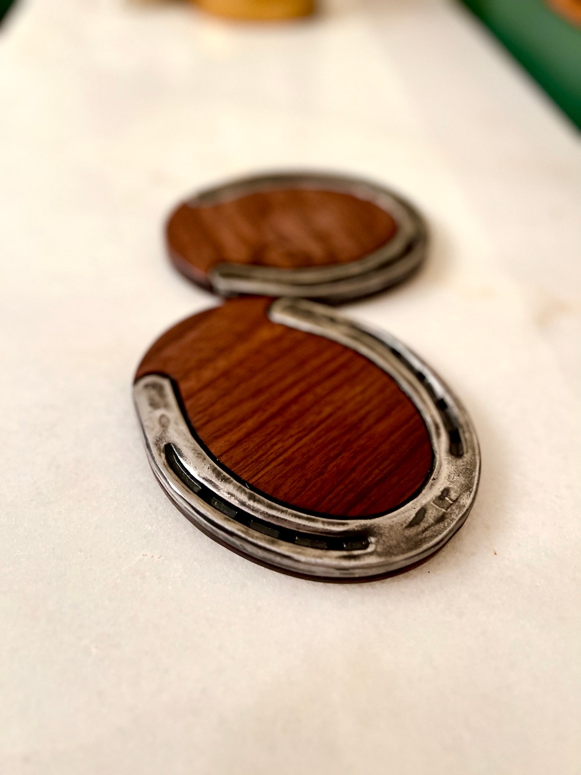 Horseshoe and Walnut Drink Coasters - Etsy