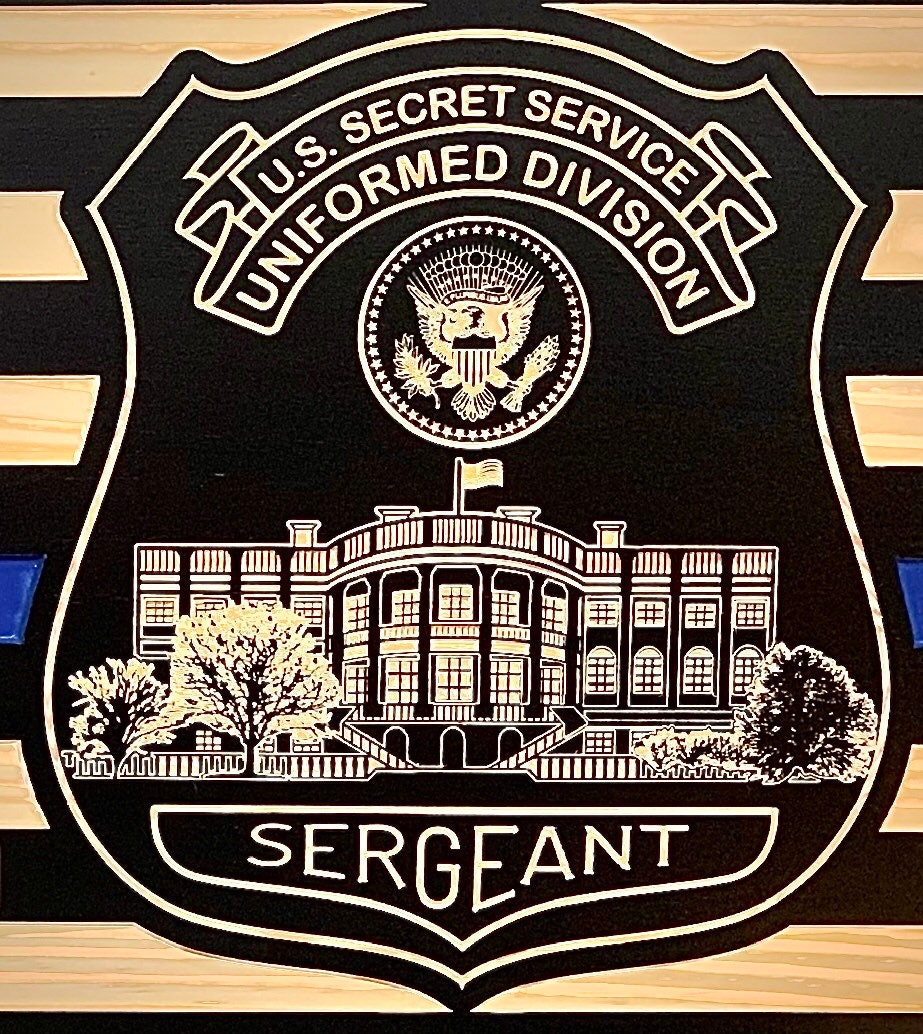 Custom US Secret Service Uniformed Division Thin Blue Line Plaque - Etsy