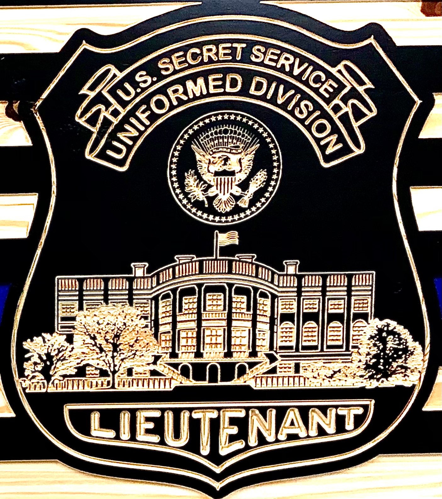 Custom US Secret Service Uniformed Division Thin Blue Line Plaque - Etsy