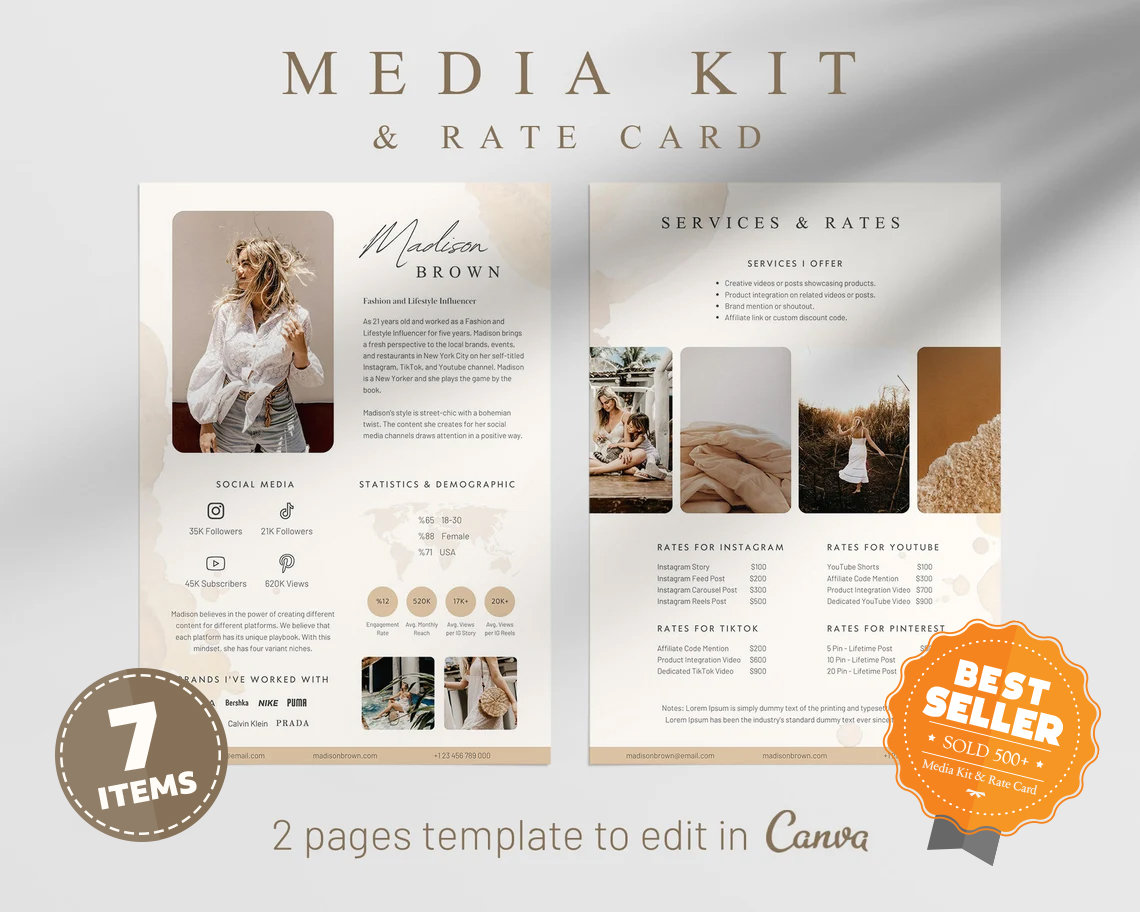 Media Kit Magazine Model