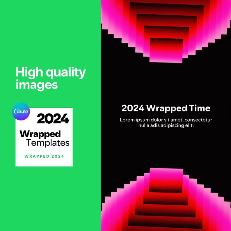 Plantillas de Spotify Wrapped 2024 / Plantillas de Spotify Canva ...